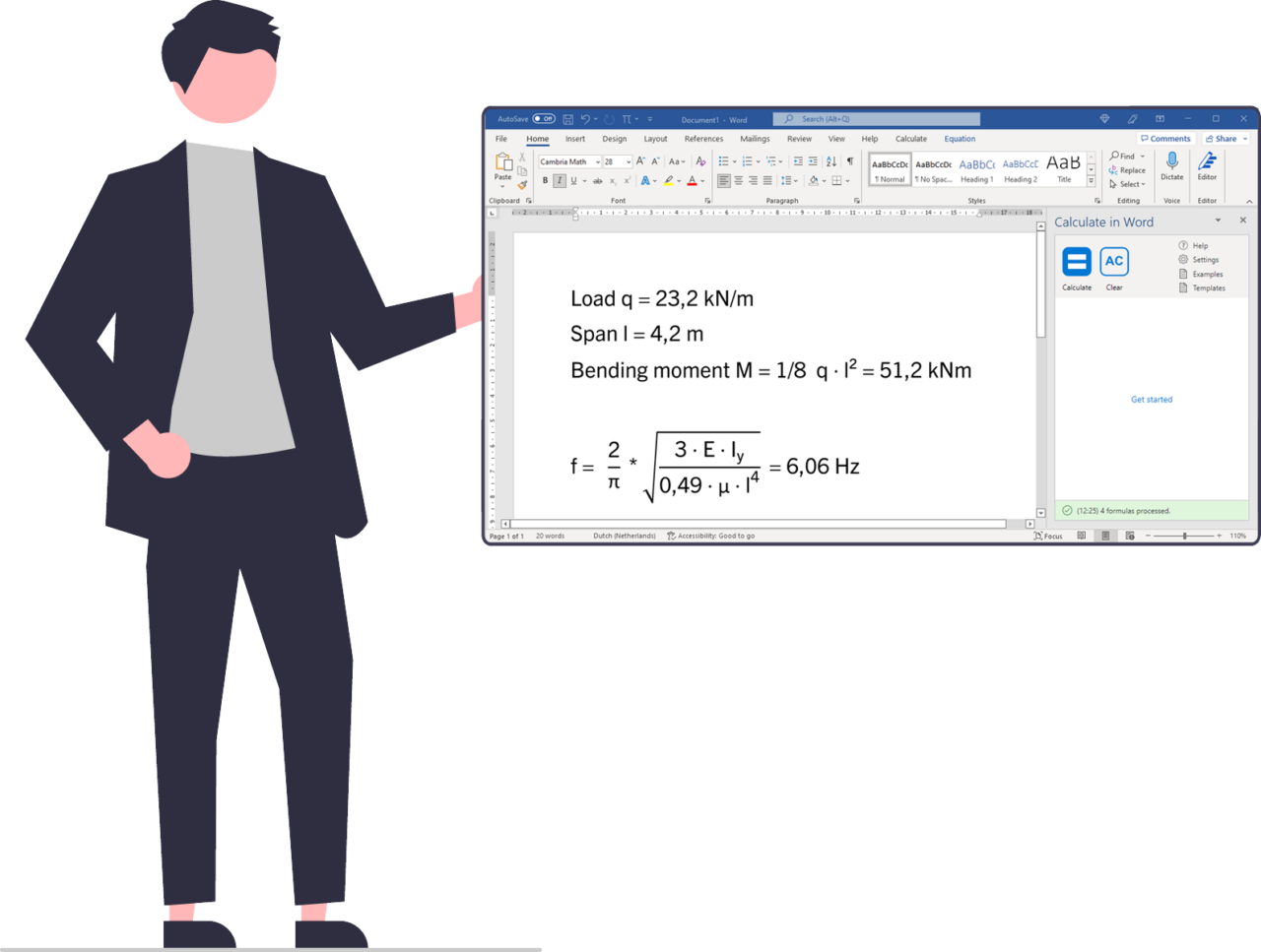 Calculate in Word - Calculations made easy | MS Word add-in calculator